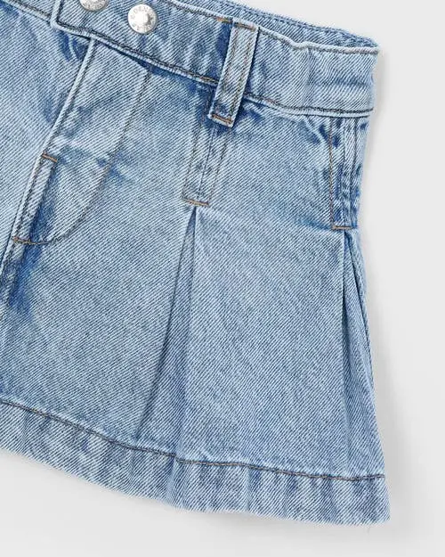 MAYORAL Denim Pleated Skirt