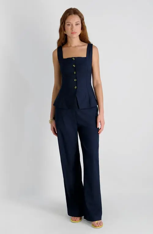 French Connection Square Neck Twill Top