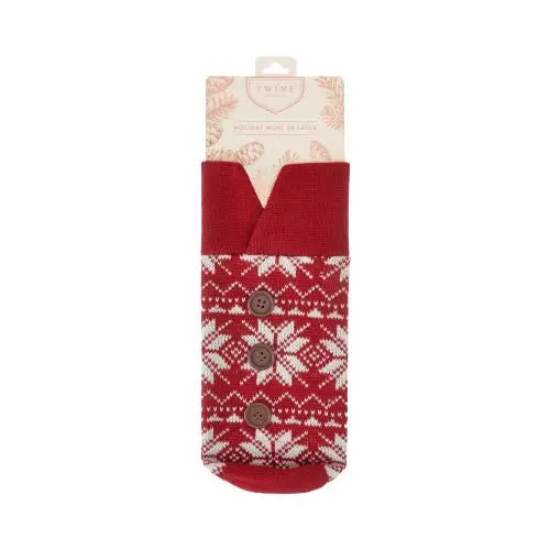 TWINE Wool Holiday Wine Bottle Sweater