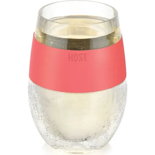 HOST Wine Freeze Cooling Cup In Coral - Pink