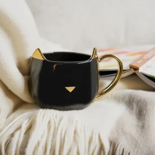 PINKY UP (ACCESSORIES) Chloe Cat Mug - Black