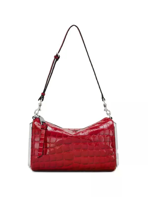 Marc Jacobs Glossy Croc Snapshot Shoulder Bag