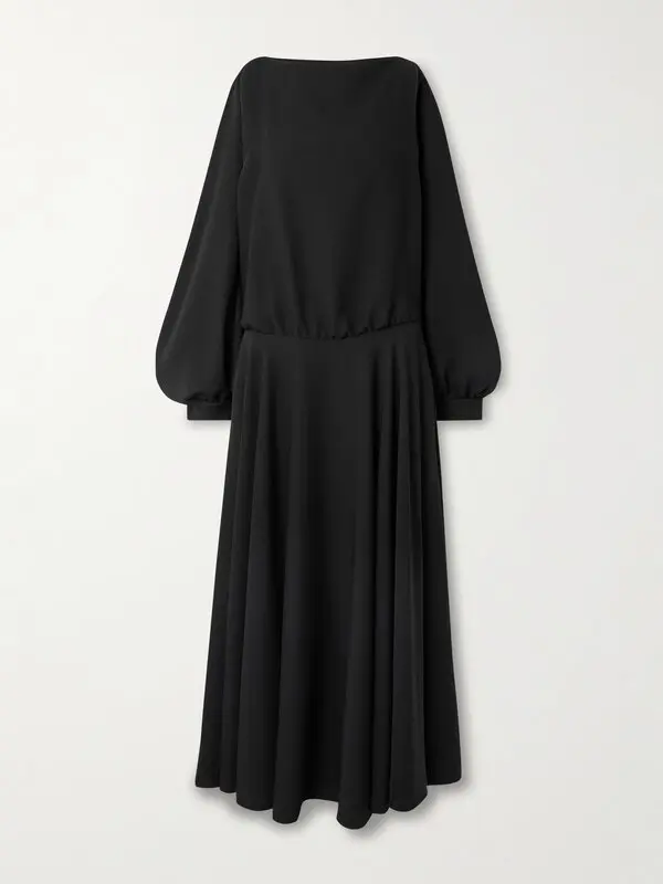Balenciaga Balloon Gathered Draped Cutout Maxi Dress