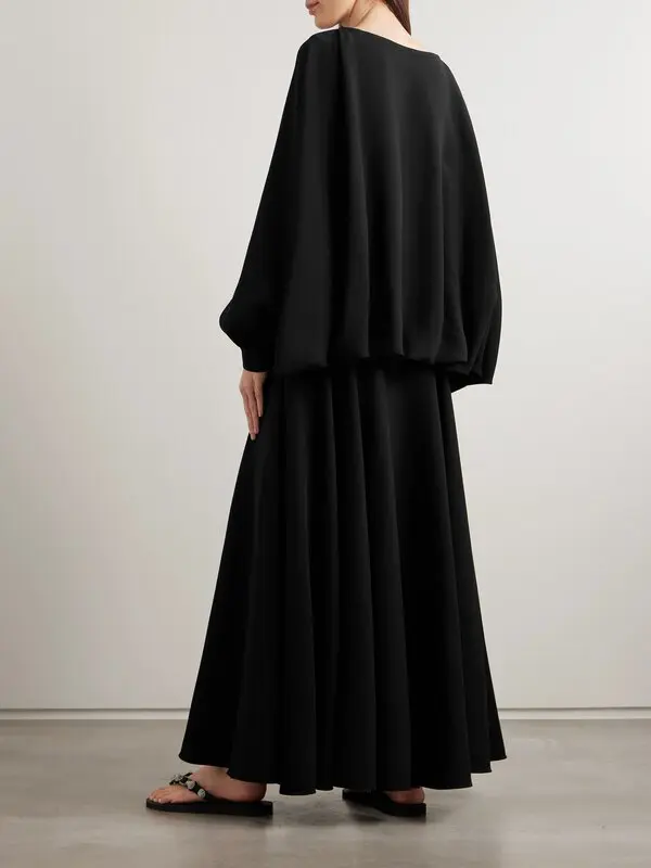 Balenciaga Balloon Gathered Draped Cutout Maxi Dress