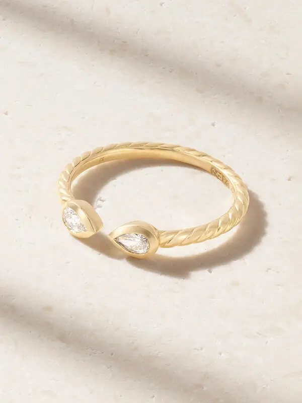 David Yurman Cable 18-karat Diamond Ring - Gold