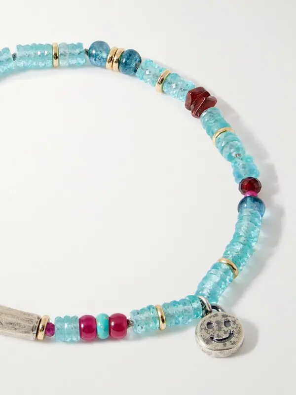PEYOTE BIRD Daytrip Gold-plated And Sterling Silver Multi-stone Beaded Bracelet