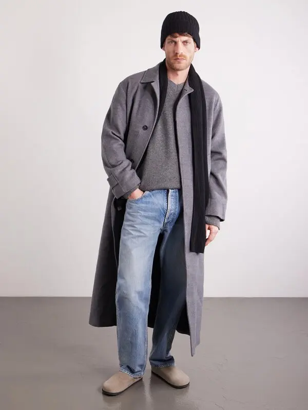 Mr P. Ribbed Cashmere Beanie And Scarf Set