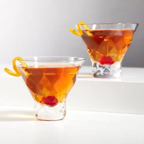 VISKI Gem Crystal Martini Glasses Set Of 2
