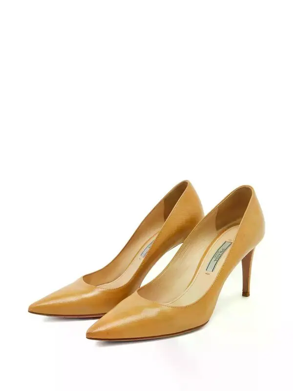 Prada 85mm Leather Heeled Pumps