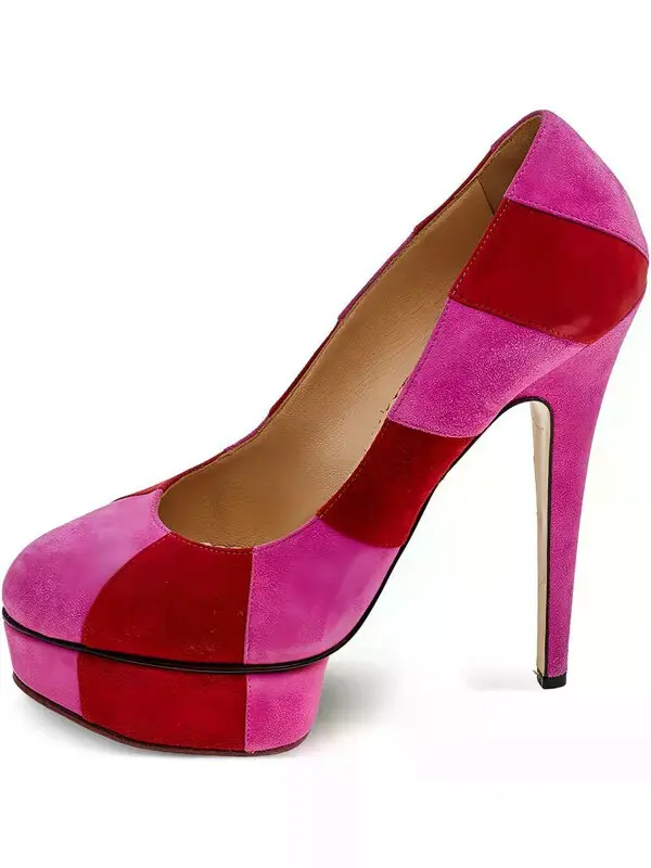 CHARLOTTE OLYMPIA 145mm Colour-block Platform Pumps - Pink