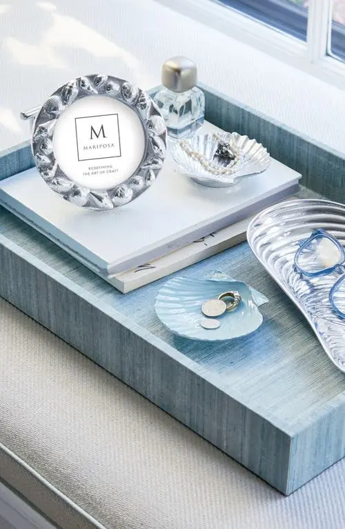 MARIPOSA Seashell Round 4 X 4-inch Picture Frame