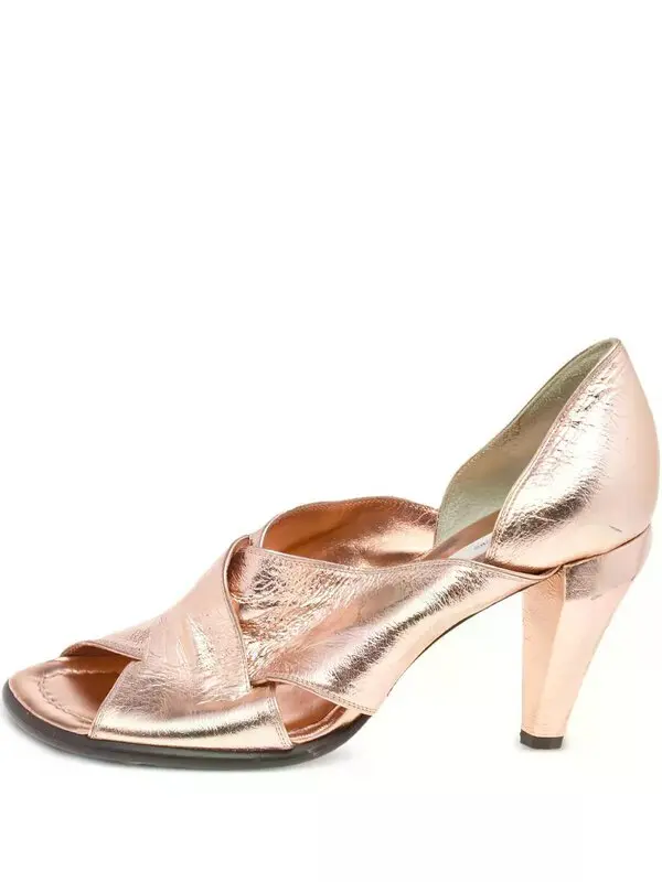 Marc Jacobs Metallic Cross-strap Sandals