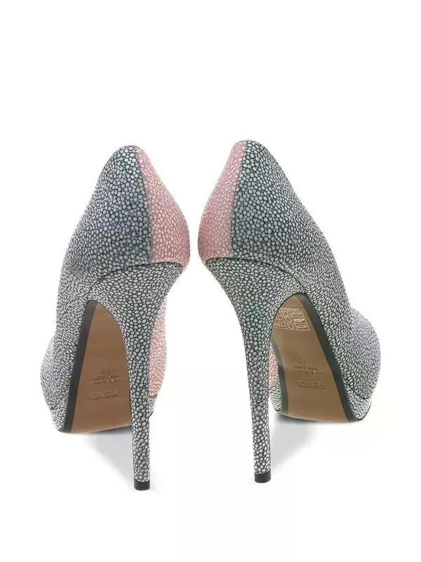 Fendi Pebble-pattern Leather Pumps