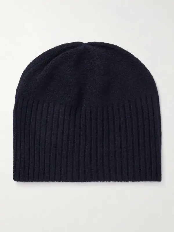 ALLUDE Ribbed Cashmere Beanie And Scarf Set