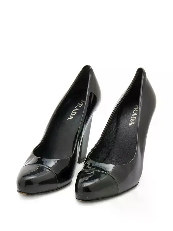 Prada Patent Leather Almond Toe High Heel Pumps