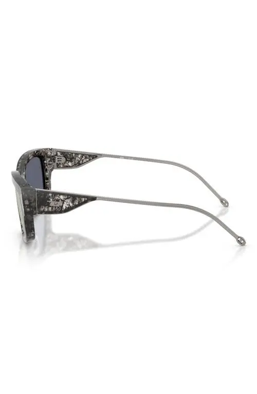 DIESEL® Rectangular Sunglasses - Havana/violet/emerald