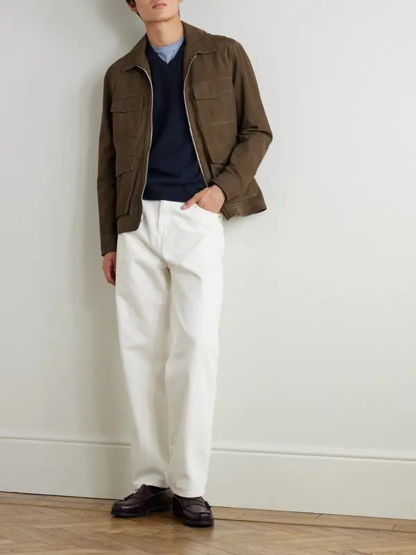 ALLUDE V-neck Cashmere Sweater - Blue