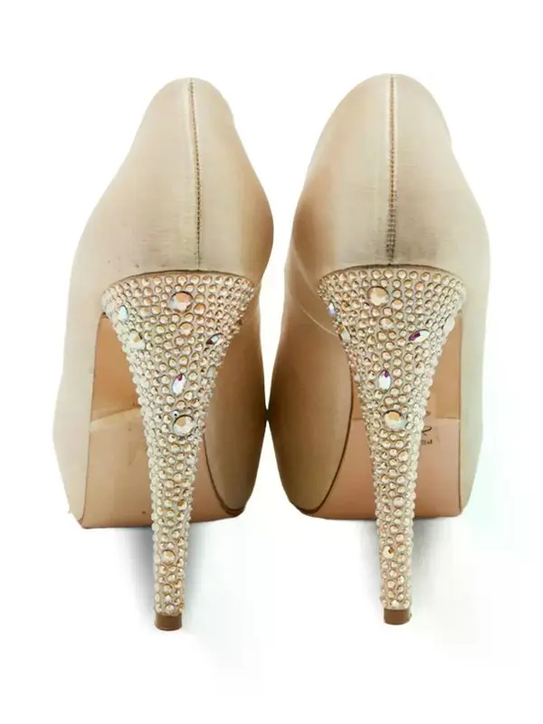 GINA 125mm Crystal-embellished Open-toe Pumps