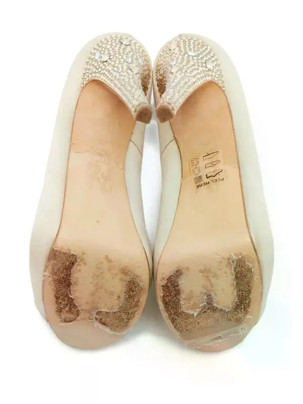 GINA 125mm Crystal-embellished Open-toe Pumps