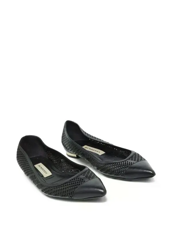 Burberry Perforated Pointed-toe Ballet Flats