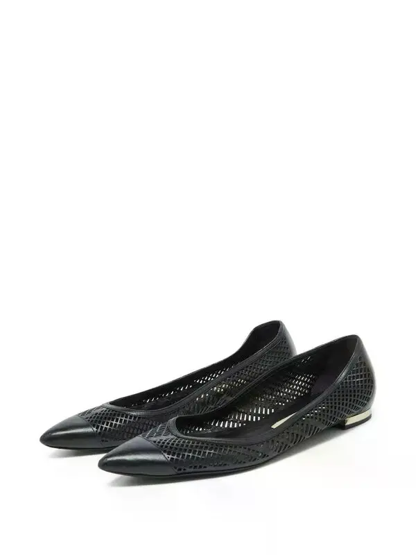 Burberry Perforated Pointed-toe Ballet Flats