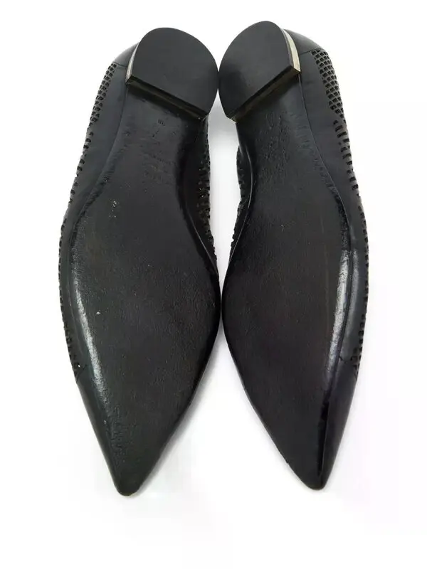Burberry Perforated Pointed-toe Ballet Flats
