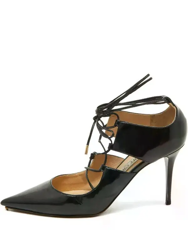 JIMMY CHOO Patent Leather Lace-up Pumps