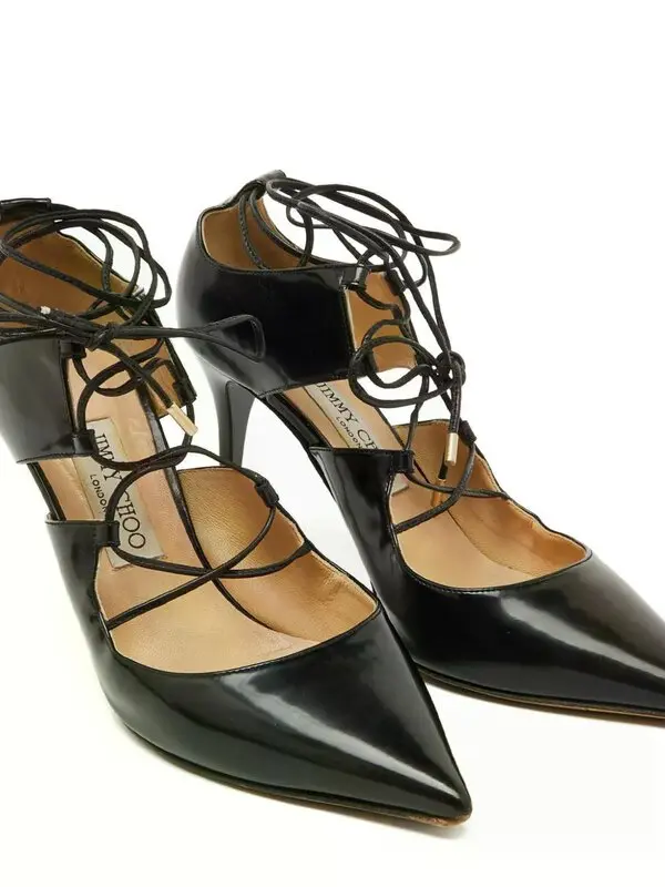 JIMMY CHOO Patent Leather Lace-up Pumps