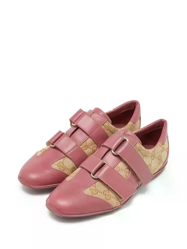 Gucci Gg Canvas Leather Trim Sneakers