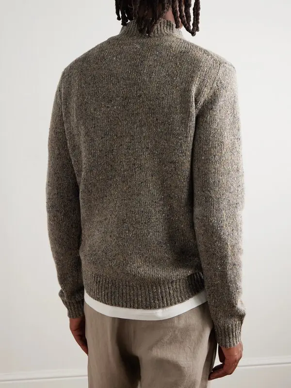 Hartford Trucker Wool-blend Half-zip Sweater