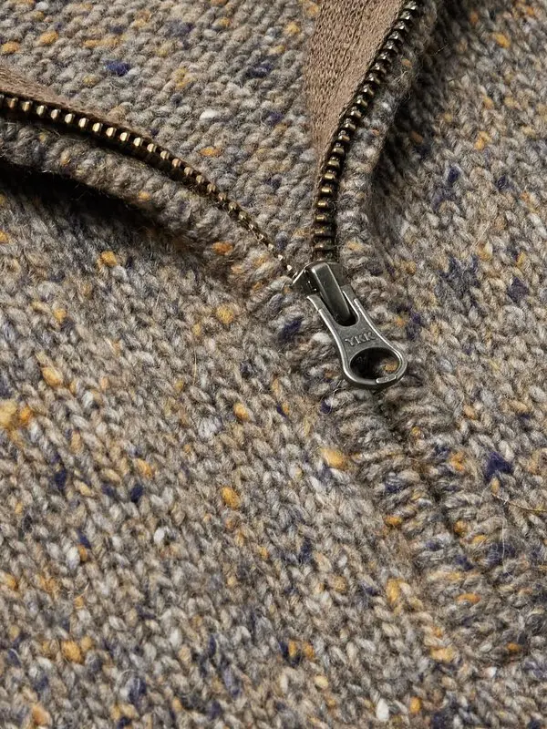 Hartford Trucker Wool-blend Half-zip Sweater