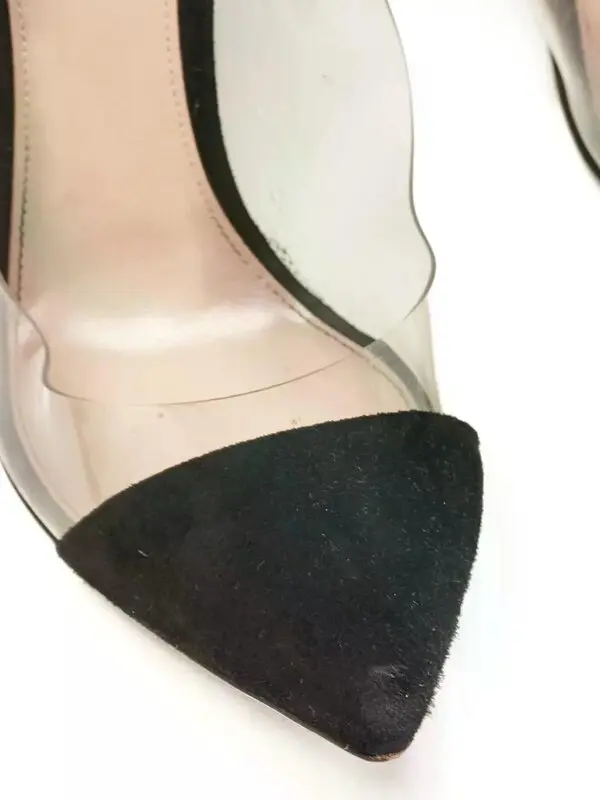 GIANVITO ROSSI 100mm Transparent-panel Pumps - Black