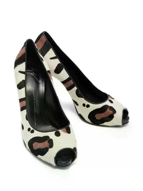 GIUSEPPE ZANOTTI 110mm Leopard-print Stiletto Sandals