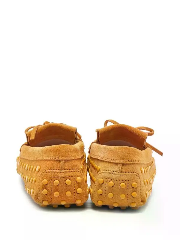 TOD'S Suede Loafers With Fringe And Studded Sole