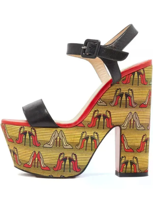 CHRISTIAN LOUBOUTIN 65mm Pattern Platform Sandals