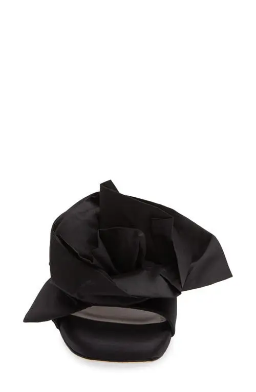Simone Rocha Pressed Rosette Slide Sandal - Black/black
