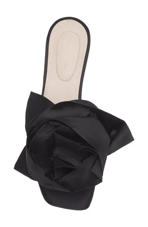 Simone Rocha Pressed Rosette Slide Sandal - Black/black