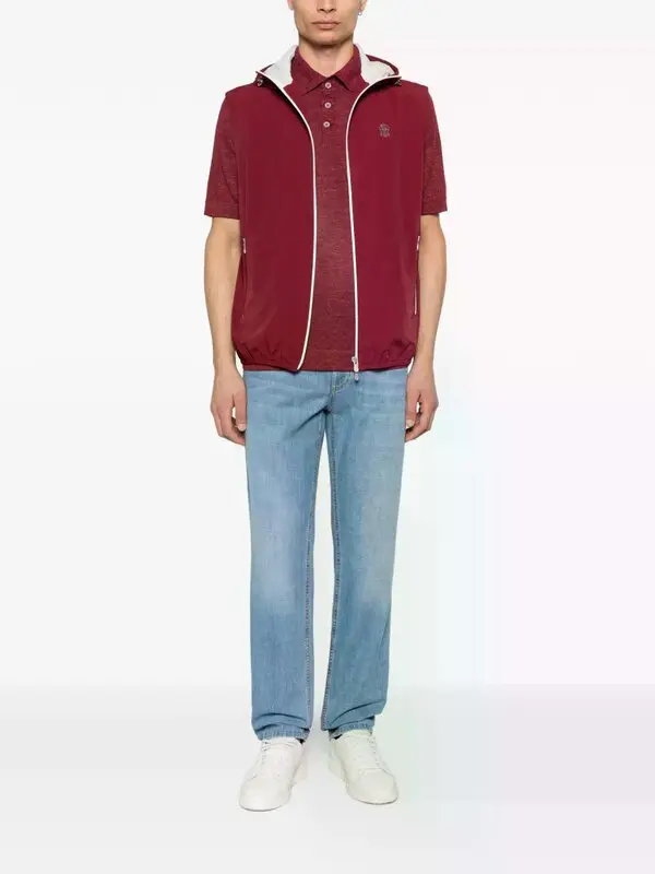Brunello Cucinelli Buttoned Short-sleeve Polo Shirt - Red