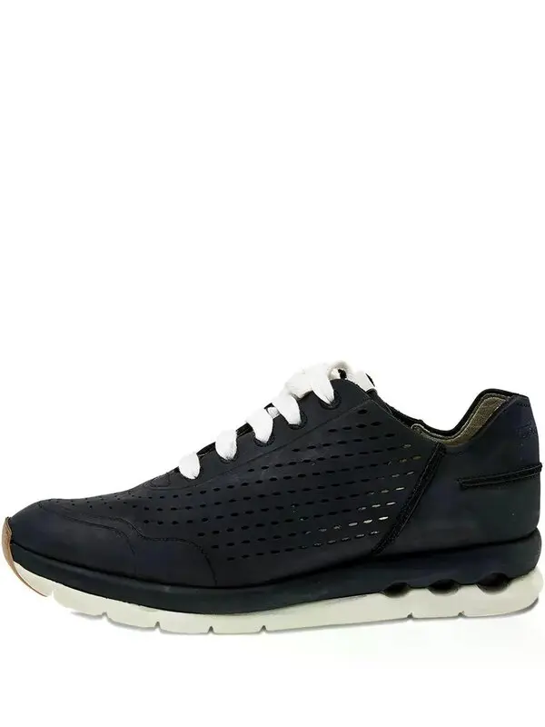 FERRAGAMO Perforated Leather Lace-up Sneakers