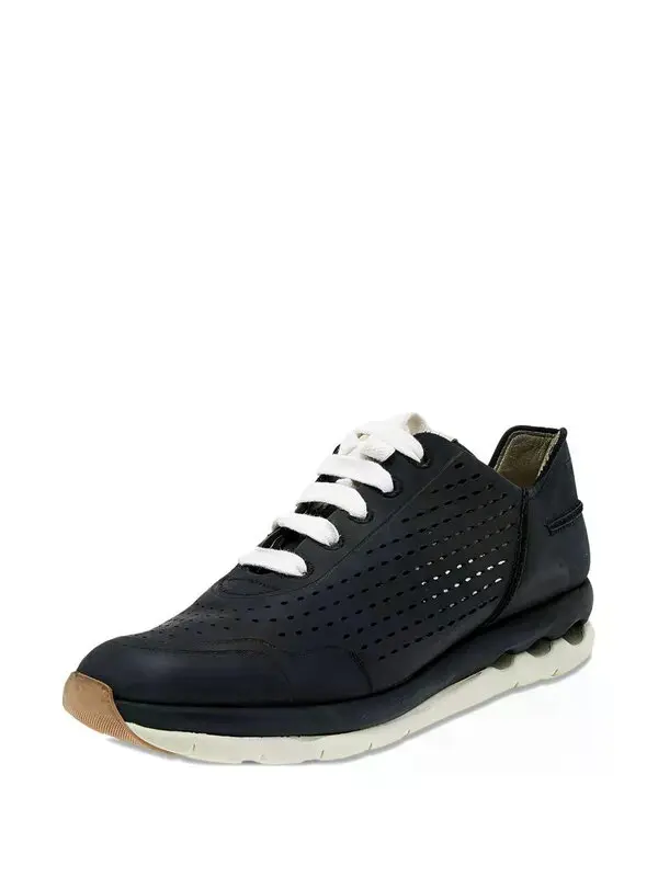 FERRAGAMO Perforated Leather Lace-up Sneakers