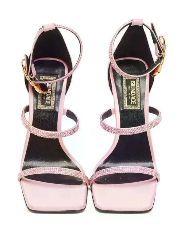 Fendi X Versace Crystal-embellished Square Toe Sandals