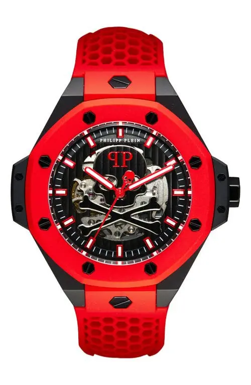 Philipp Plein Royal Silicone Strap Watch - Ip Black