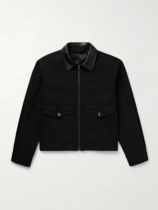 NILI LOTAN Donatello Canvas Jacket With Leather Trim