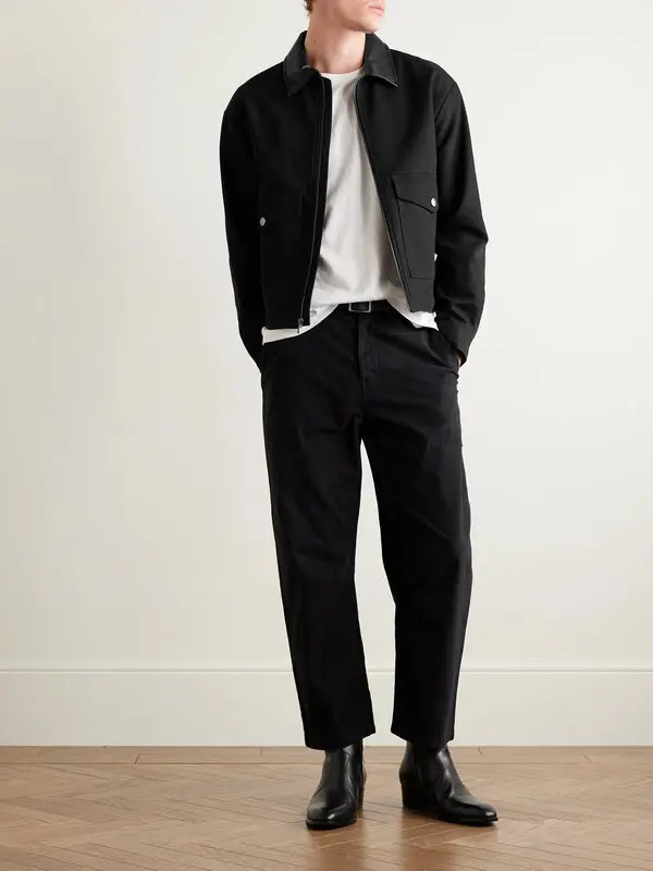 NILI LOTAN Donatello Canvas Jacket With Leather Trim