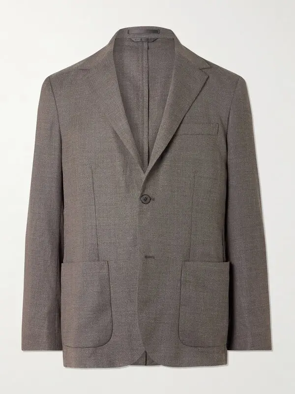 Sunspel Textured Wool-blend Suit Jacket