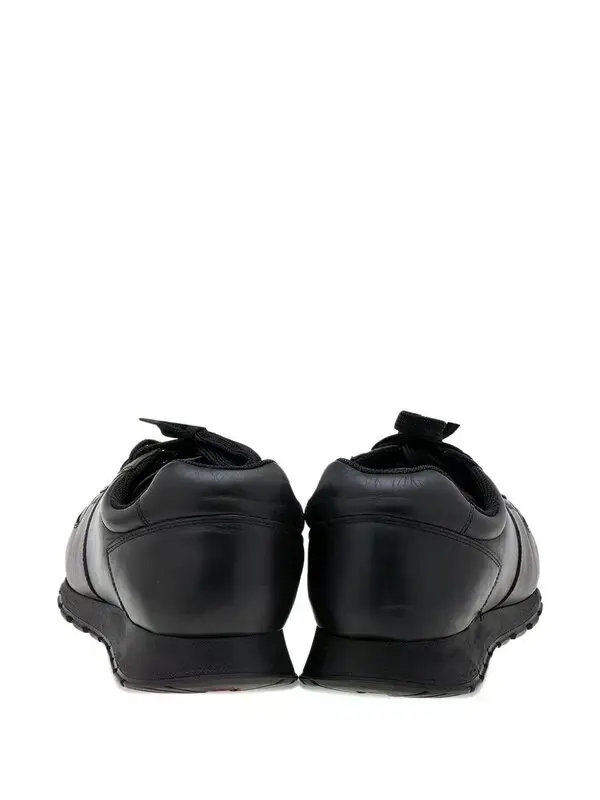 Prada Leather Logo Detail Lace-up Sneakers