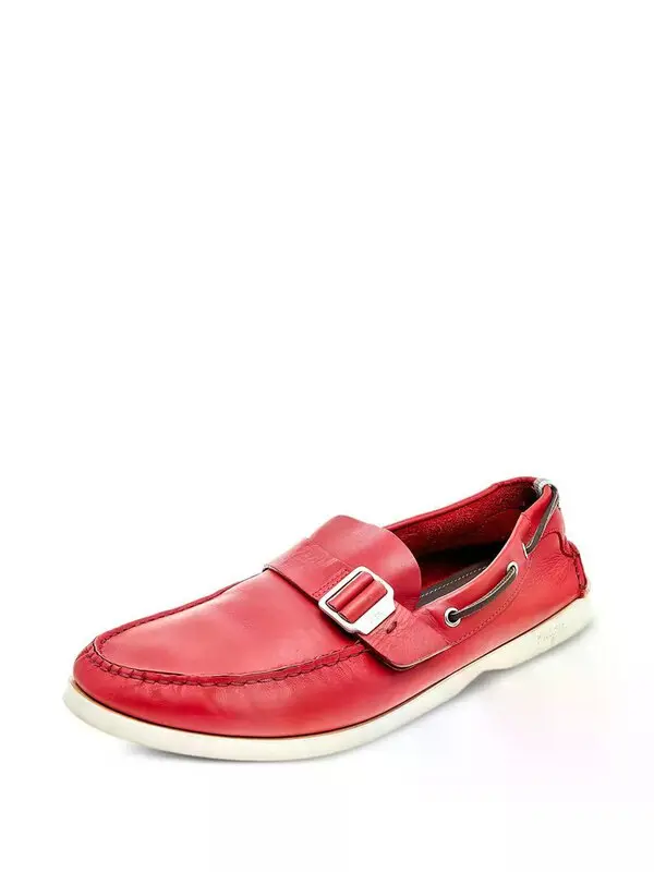 FERRAGAMO Leather Boat Shoes