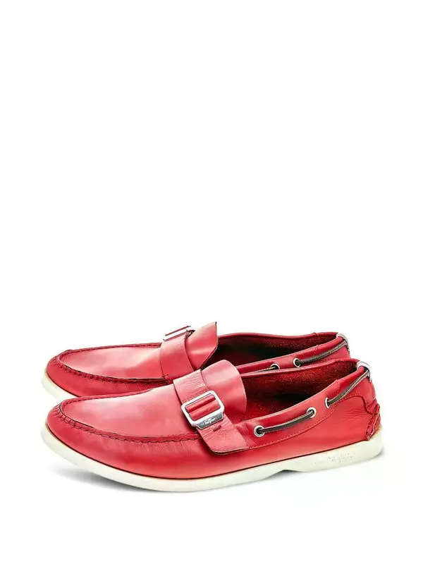 FERRAGAMO Leather Boat Shoes
