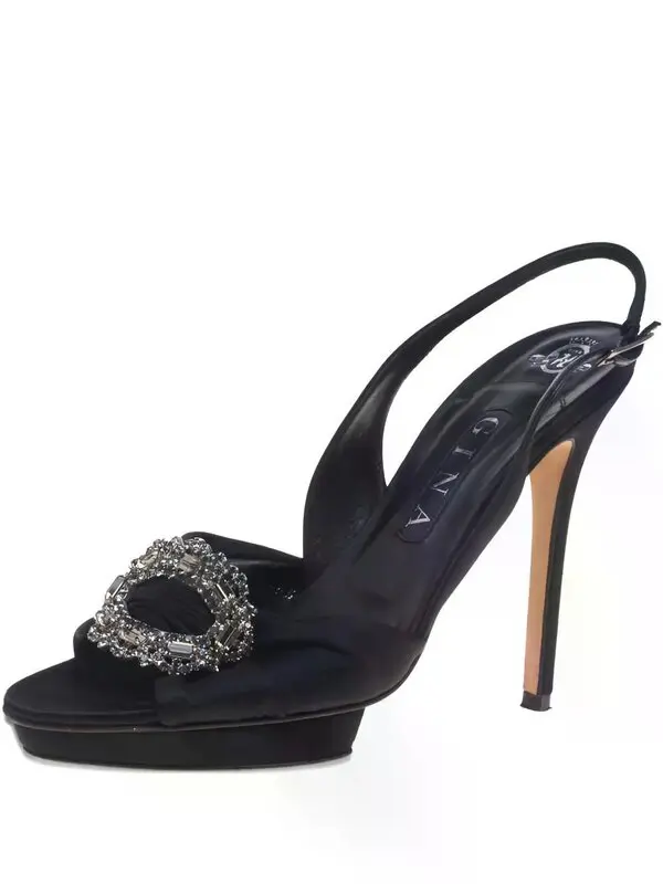GINA Embellished Brooch Stiletto Sandals