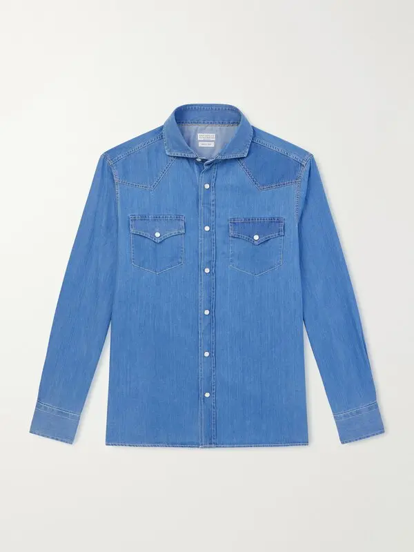 Brunello Cucinelli Denim Shirt - Blue